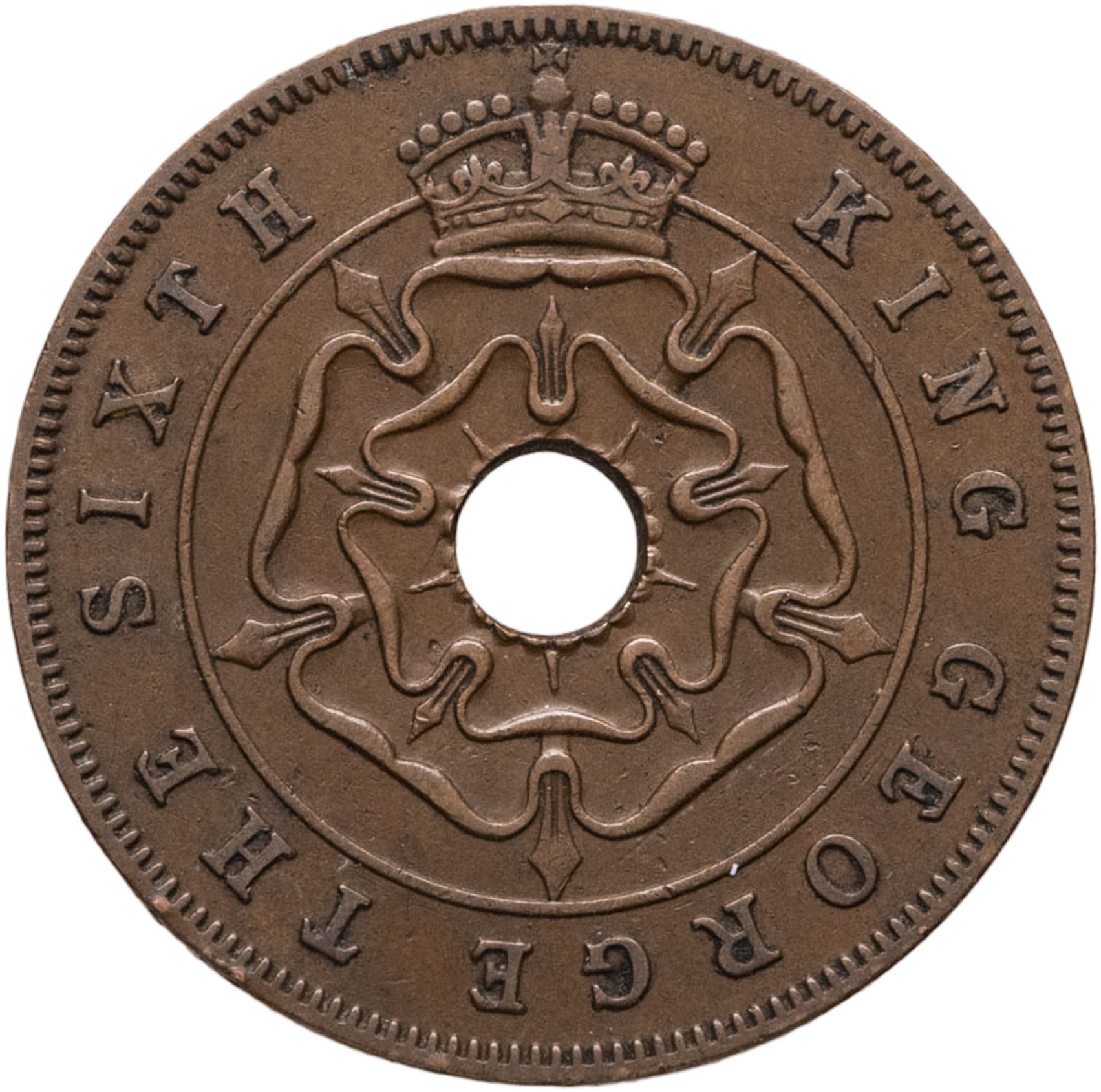 Южная Родезия 1 пенни penny 1951, Бронза, в сохранности XF