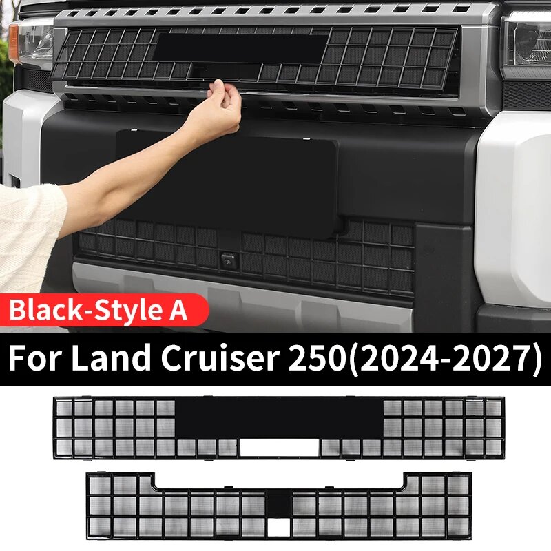 Для Toyota Land Cruiser 250 Prado LC250 2024-2027 Защитная сетка на решетку радиатора Style A 2PCS