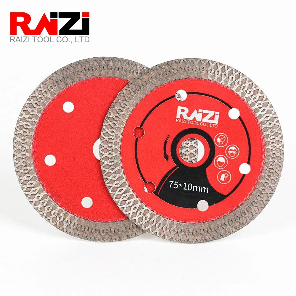RAIZI Алмазное режущее лезвие для плитки 75/85 мм 75 mm, 10 мм, 2pcs