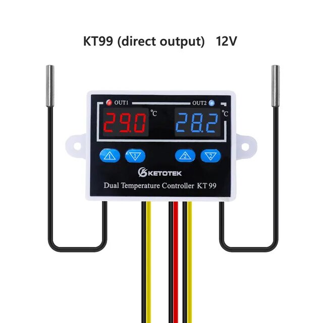 KETOTEK KT99 Термостат 12V DC, Dual