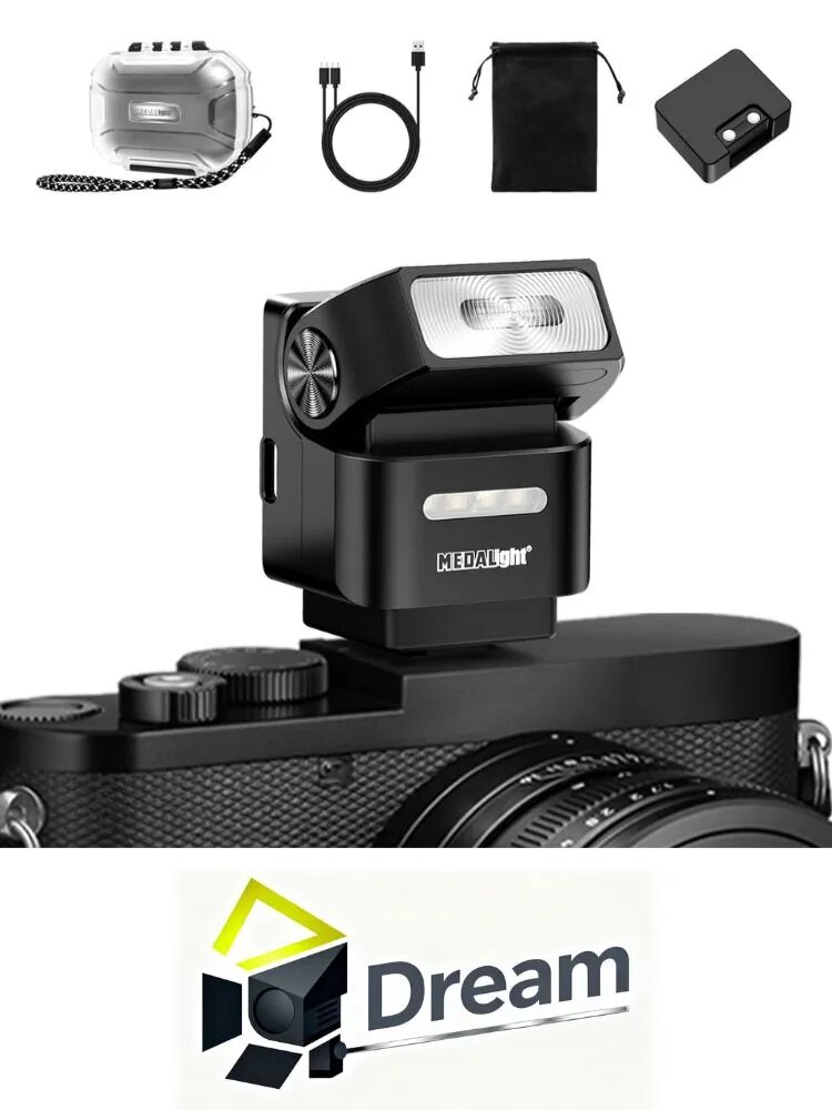 MEDALight F2 Мини-вспышка для фотоаппаратов Canon Sony ZV1 Fuji Nikon Ricoh Gr3 цифровых фотоаппаратов горячего башмака