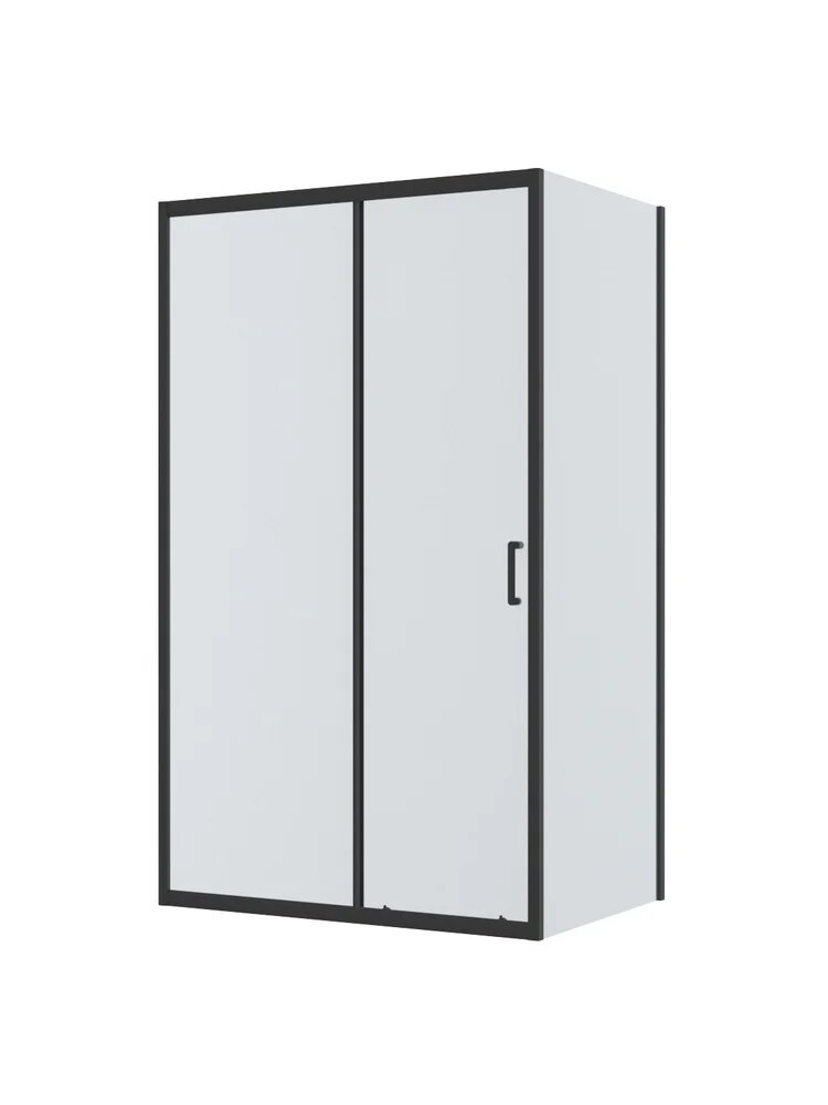 Душевой уголок BelBagno Формат (Uno) 195-AH-1-110/70-C без поддона, стеклянный, черный, 110x70, прямоугольный, раздвижной