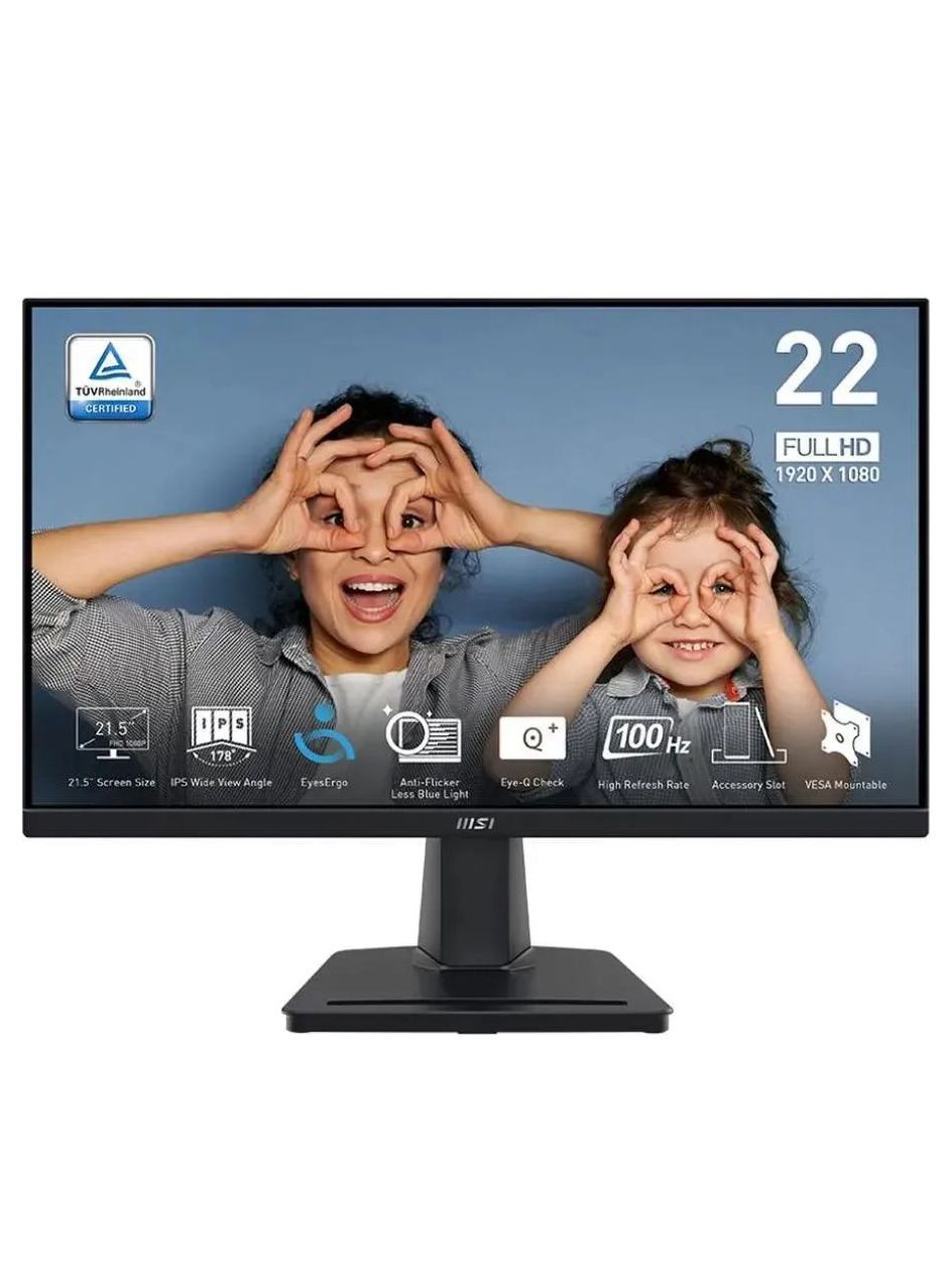 Монитор 21.5" MSI PRO MP225 black (IPS,1920x1080,100Hz,1ms) (9s6-3pc6cm-004)