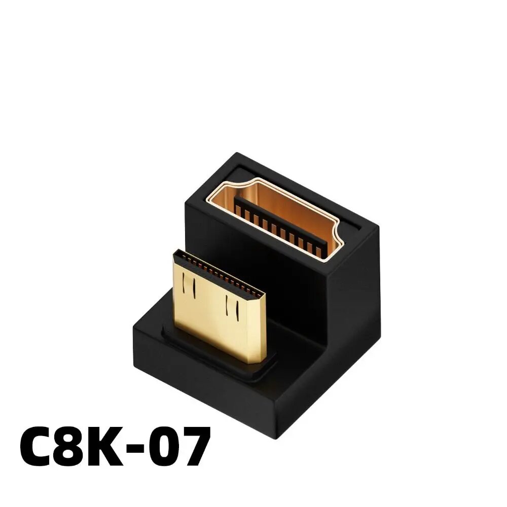 Мини-HDMI к HDMI угловой адаптер 8K C8K-07
