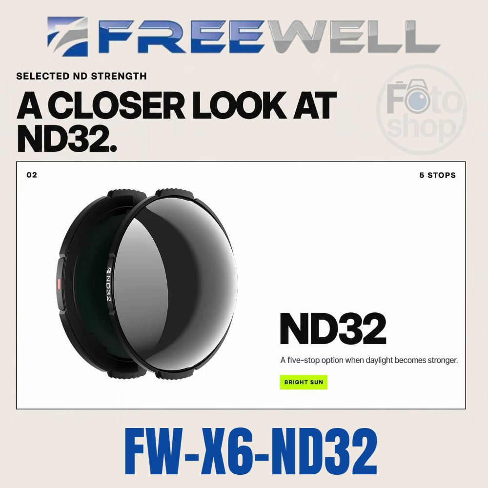 Freewell Одиночный ND-фильтр Фильтры ND32 для экшн-камеры Insta360 X6 Аксессуары для фотосъемки