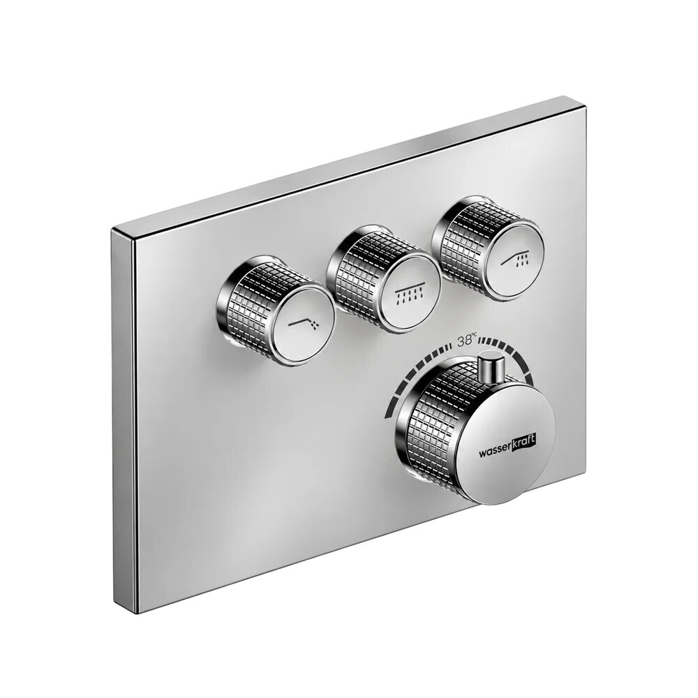Смеситель для ванны и душа встраиваемый термостат хром Dinkel 5858 Thermo WasserKRAFT