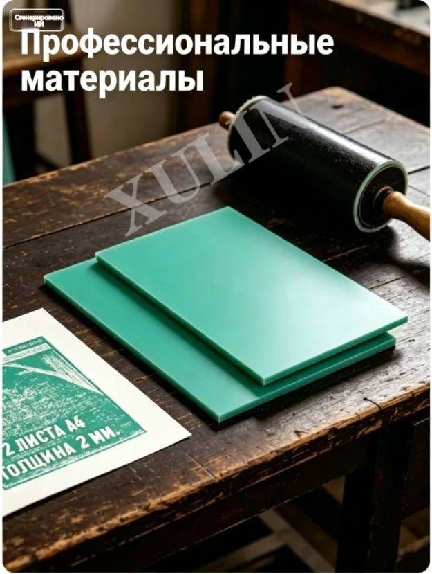 Линолеум для линогравюры А4 , 2 мм , 2 шт , Материал для штампов