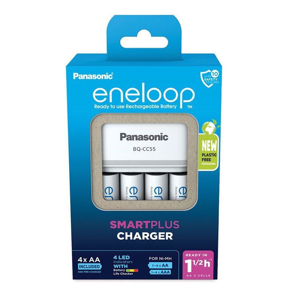 Зарядное устройство Panasonic K-KJ55MCD40E Smart-Quick Charger с аккумуляторами Eneloop 4AA 2000