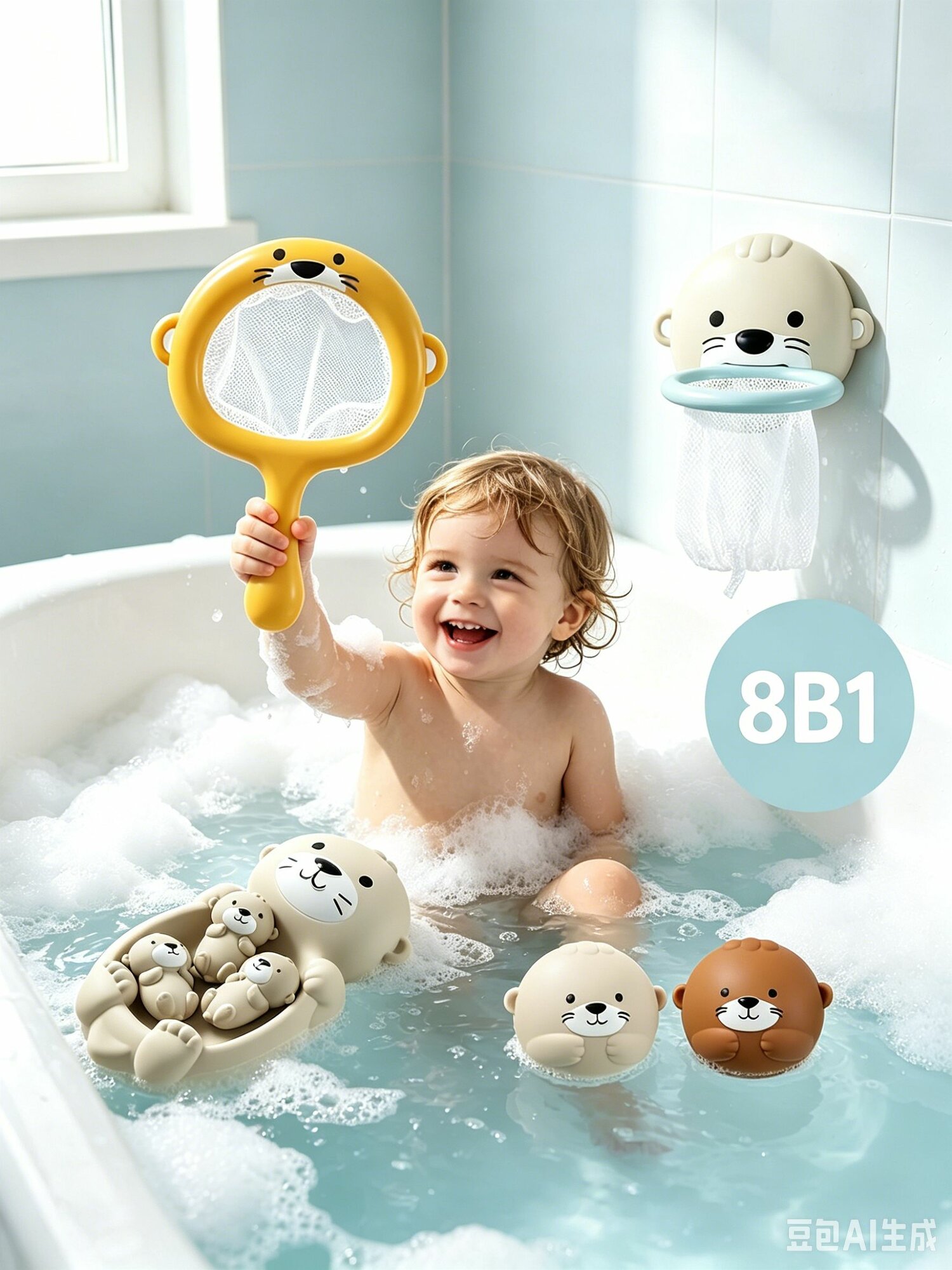 Игрушки для ванной, пластик, выдра, баскетбольное кольцо, развивающие