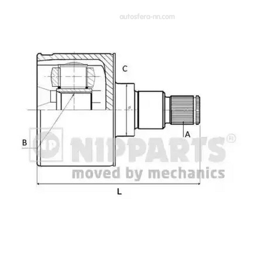 NIPPARTS N2830503 NIPPARTS N2830503 ШРУС HYUNDAI SOLARIS/KIA RIO 11- нар. лев.