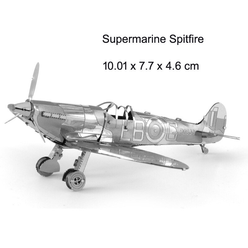 3D металлический пазл истребитель Spitfire модель сборная игрушка модель подарок