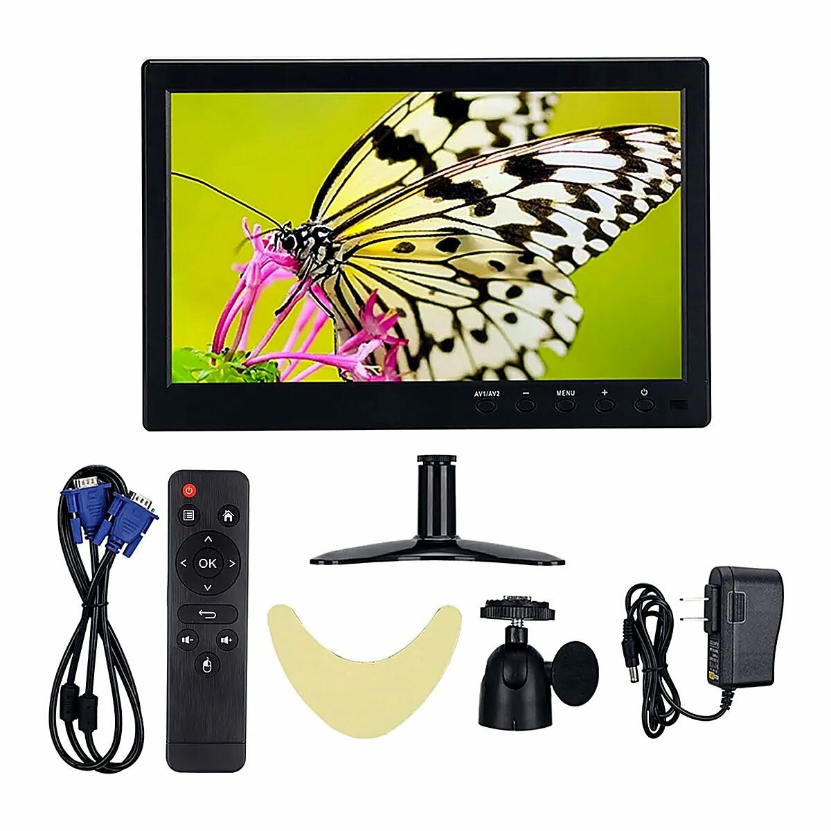 10.1-Дюймовый монитор HD 1080P, ЖК-дисплей, HDMI/VGA/BNC/AV вход, для систем видеонаблюдения, широкоформатный экран