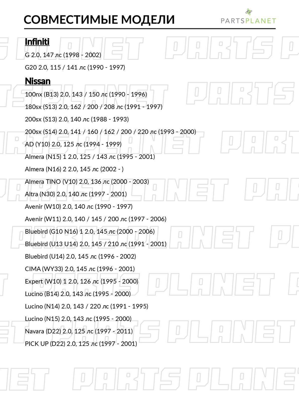 Прокладка ГБЦ, для Ниссан Альмера 1 1995-2001, 2 2002-, Блюберд 1 2000-2006, Примера 1990-1996, Санни 3 1990-1995 OEM 1104470J01 1104470J02 1104479E02 арт JPC0035