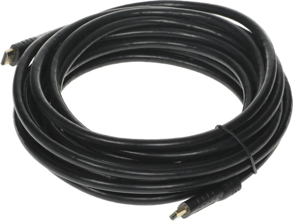 Кабель аудио-видео Buro HDMI 2.0, HDMI (m) - HDMI (m), ver 2.0, 7м, GOLD, черный