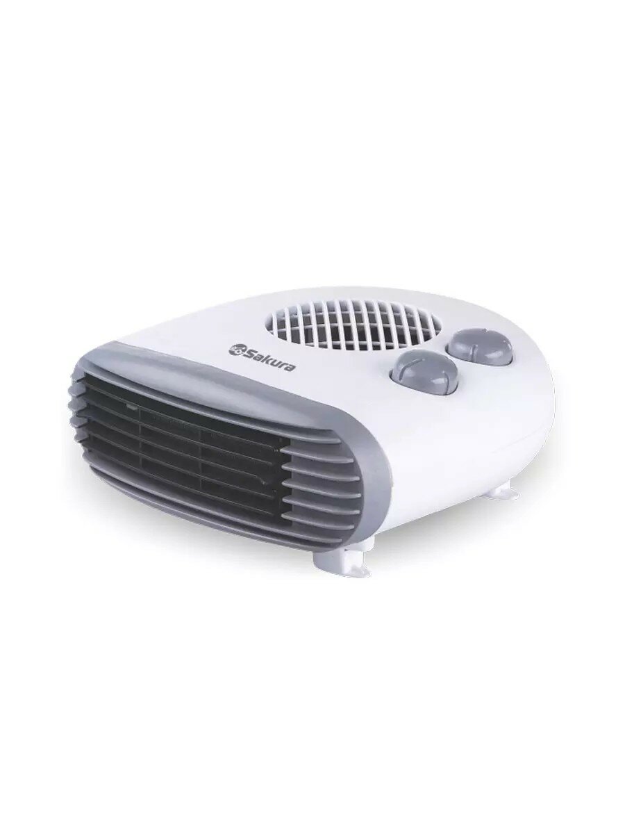 Тепловентилятор Sakura SA-0503, 2000 Вт, спиральный, горизонтальный, белый