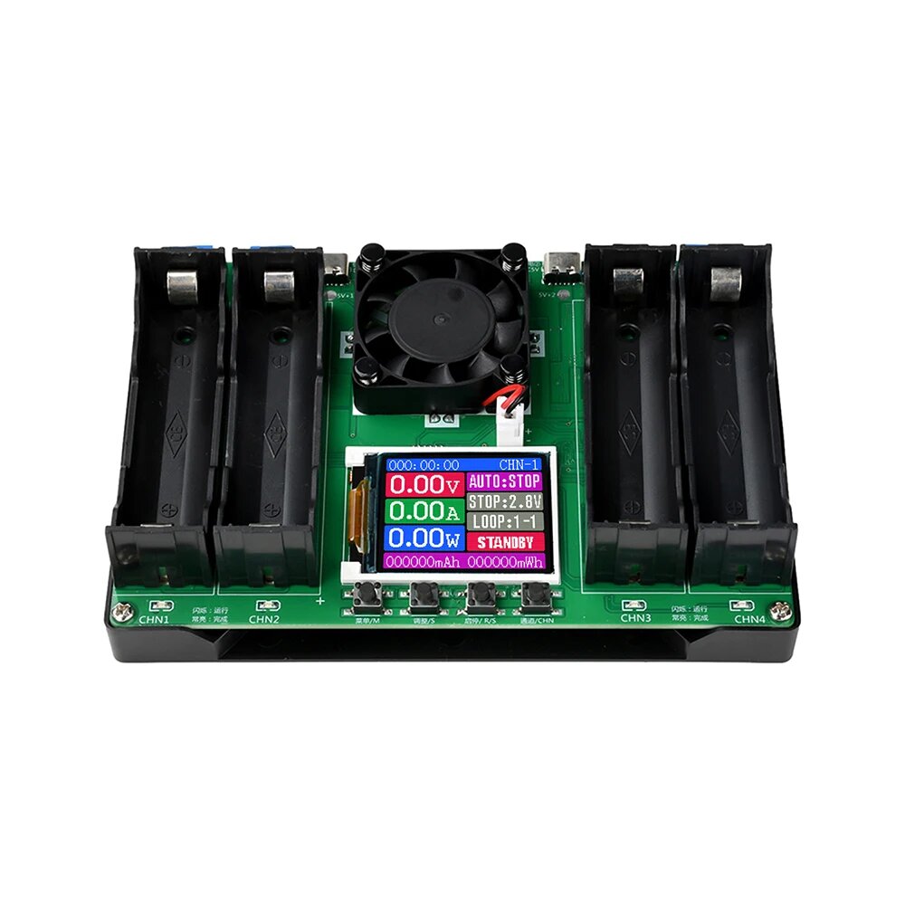 Aideepen 4-канальный тестер аккумуляторов 18650, Battery tester
