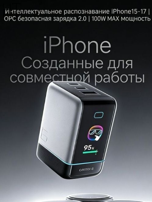 CUKTECH 6 Ultra зарядное устройство, GaN Charger,100W