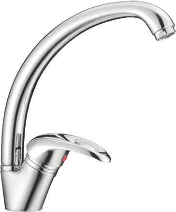 Смеситель для кухни Ledeme L5915 с поворотным изливом, хром, глянцевый, однорычажный, латунный, с керамическим картриджем