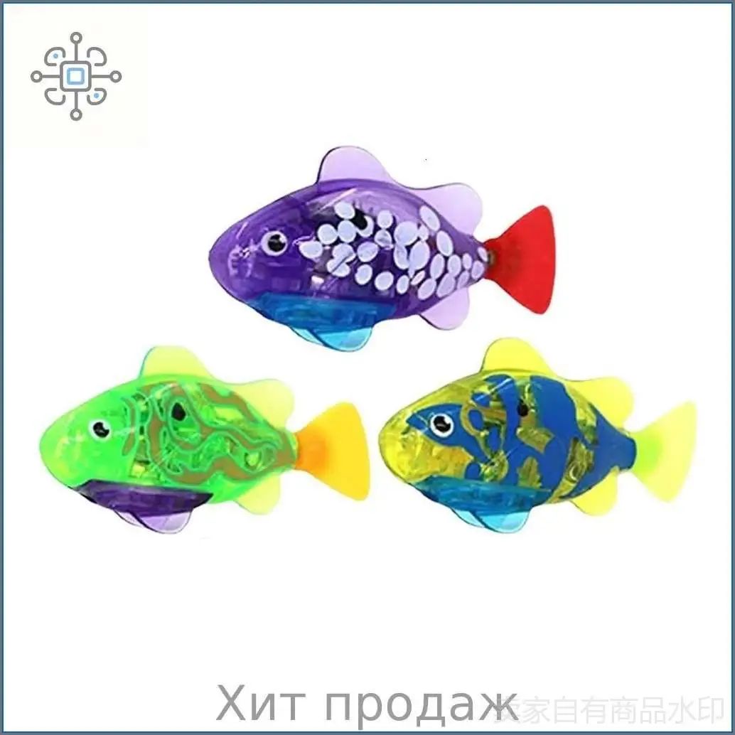 Игрушечная робо-рыбка для кошек, - 3 упаковки