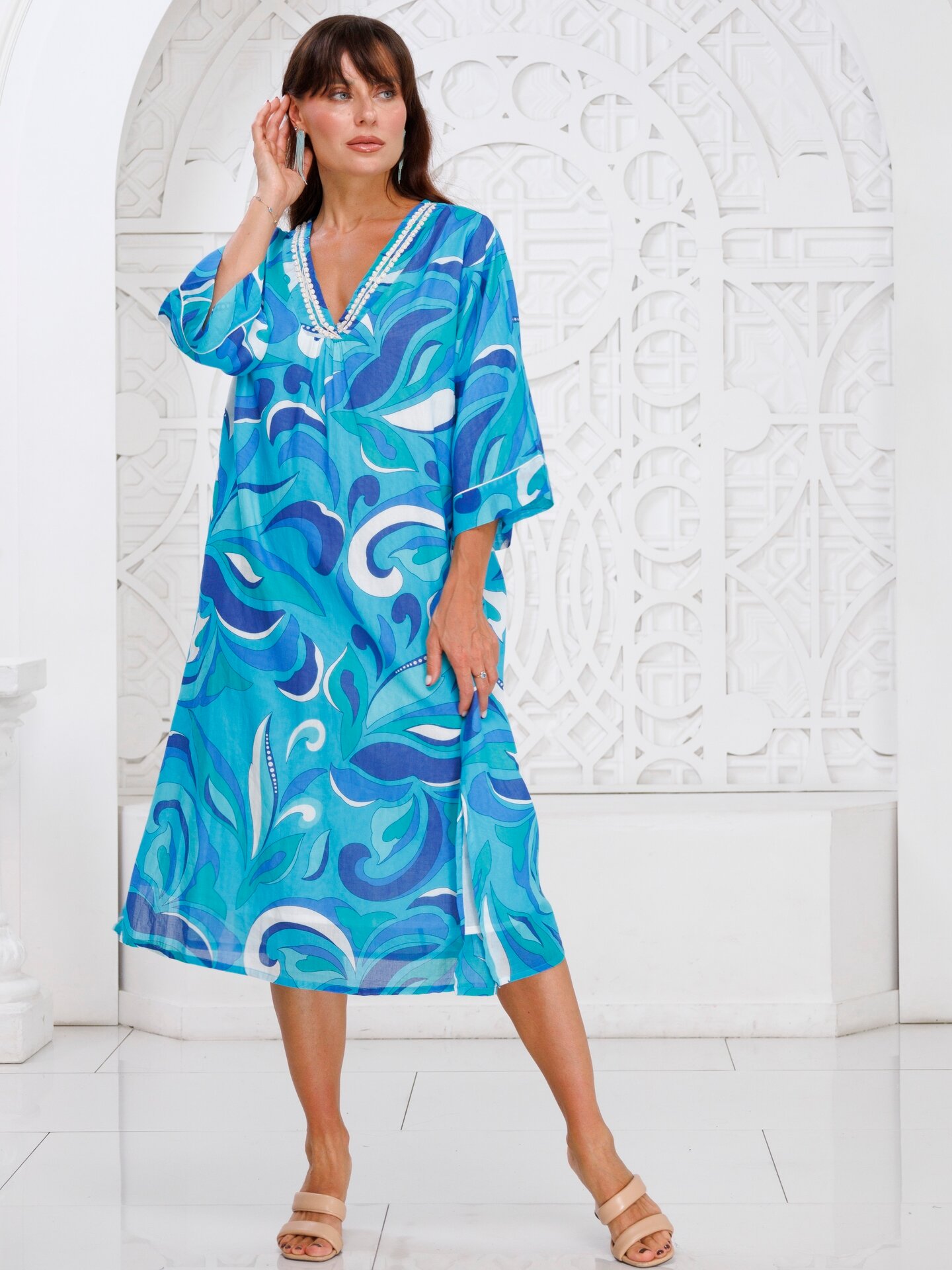 Туника Naemy beach, 1 шт., размер XXL, голубой