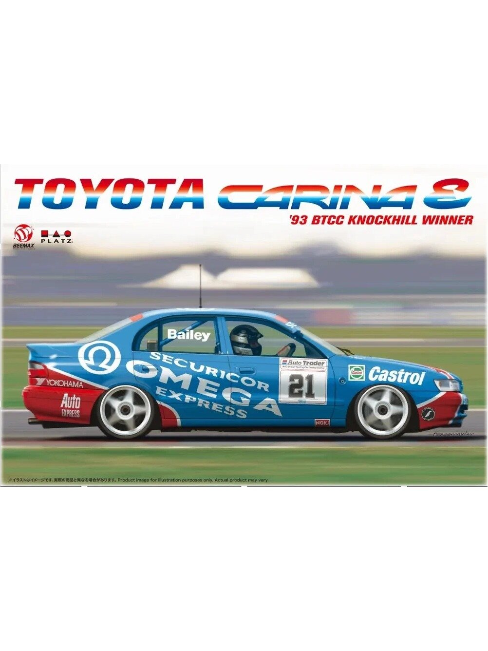 Сборная модель автомобиля Toyota Carina ST191 BTCC 1993 Omega BEE-24031, масштаб 1/24
