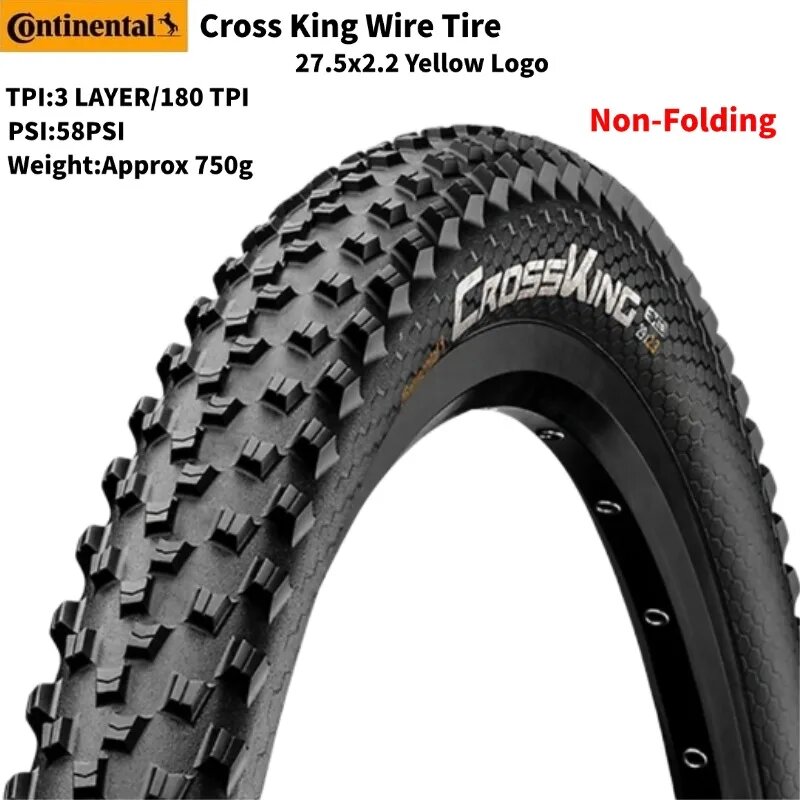 Continental Cross King MTB шина 27.5/29 дюймов Wire 27.5x2.2 Yellow