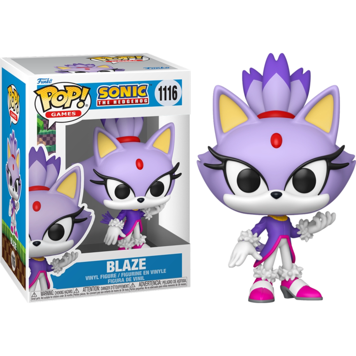 Официальная фигурка Funko POP виниловая Соник Блейз 10 см коллекционная - лицензированный товар