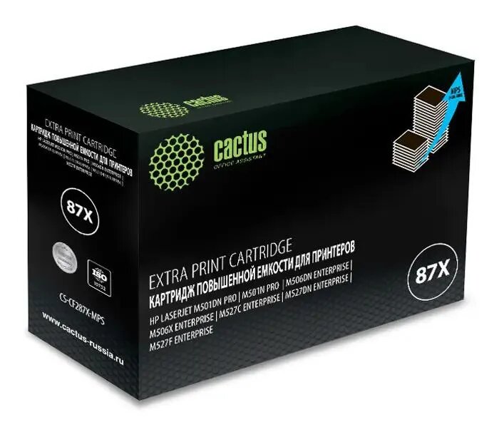 Картридж Cactus CS-CF287X-MPS, CF287XX, черный / CS-CF287X-MPS