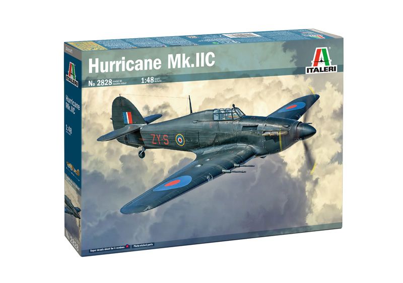 Модель самолета сборная Британский истребитель hawker hurricane mk.i Масштаб 1/48 (20,5 см) Italeri Арт.2828ИТ