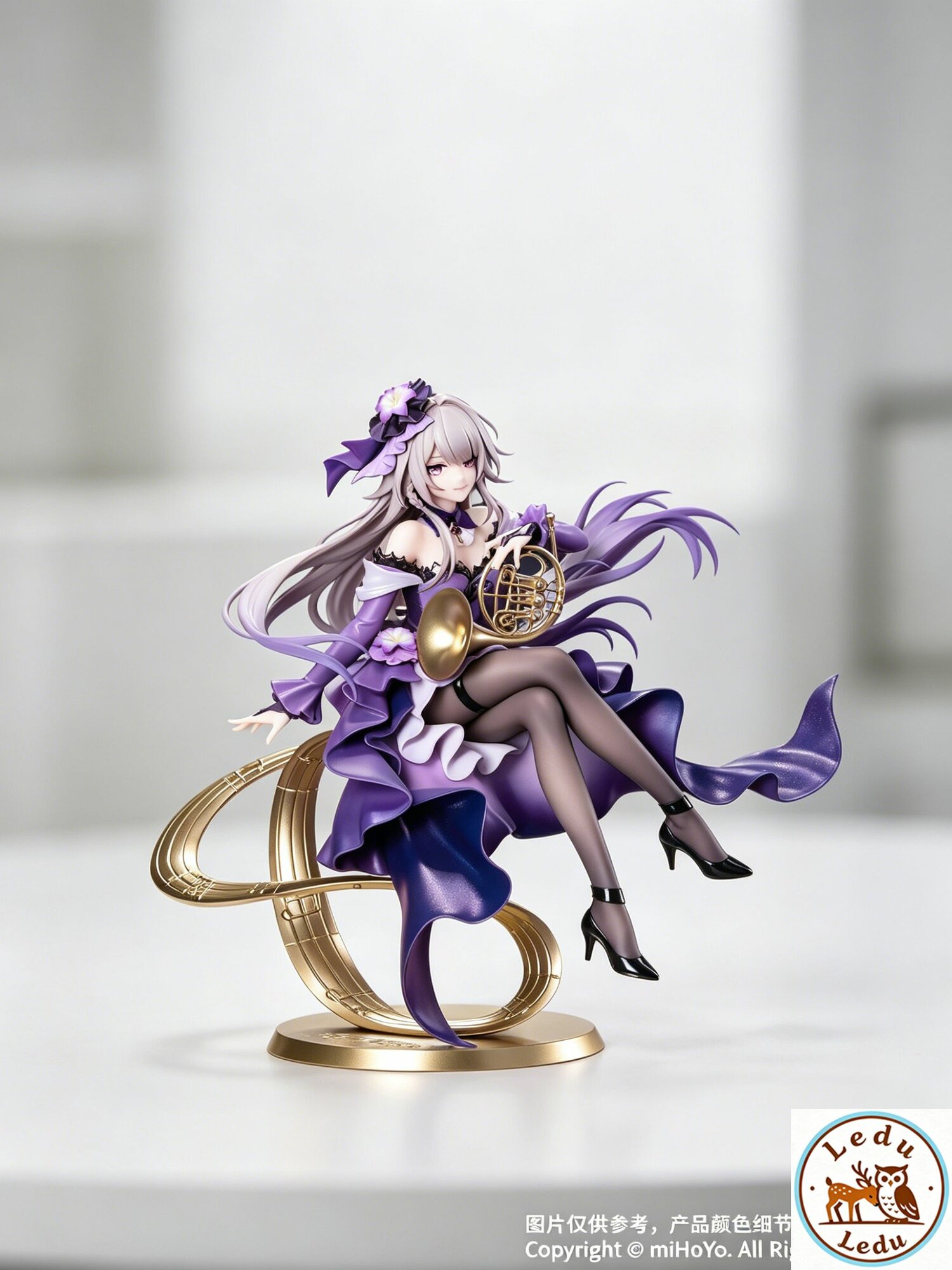 Фигурка Касторис Honkai Star Rail Gift+ 1/8, коллекционная аниме модель 18.7 см, подарок для фаната, с арфой и крыльями бабочки / Myethos стиль