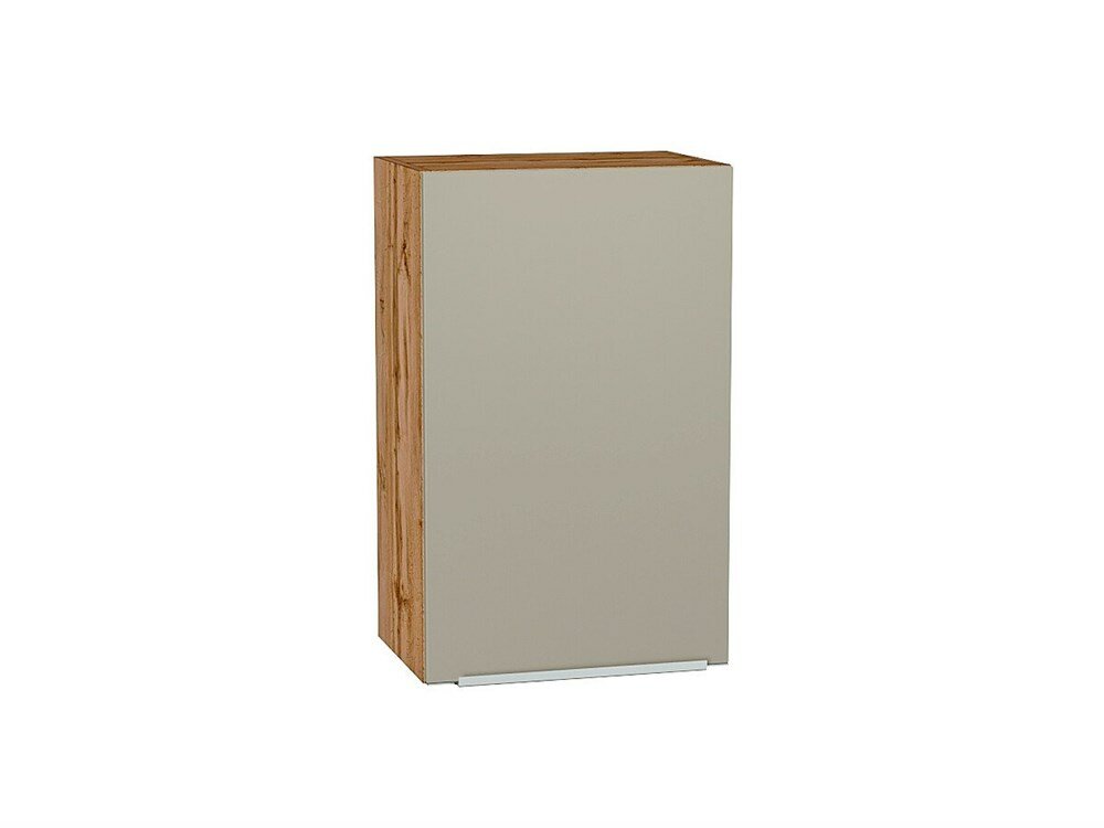 VVT Шкаф верхний с 1-ой дверцей Фьюжн Дуб Вотан, Silky Grey, 720, 450 В*Ш*Г 716*450*320, фасад МДФ Silky Grey, корпус Дуб Вотан Silky Grey