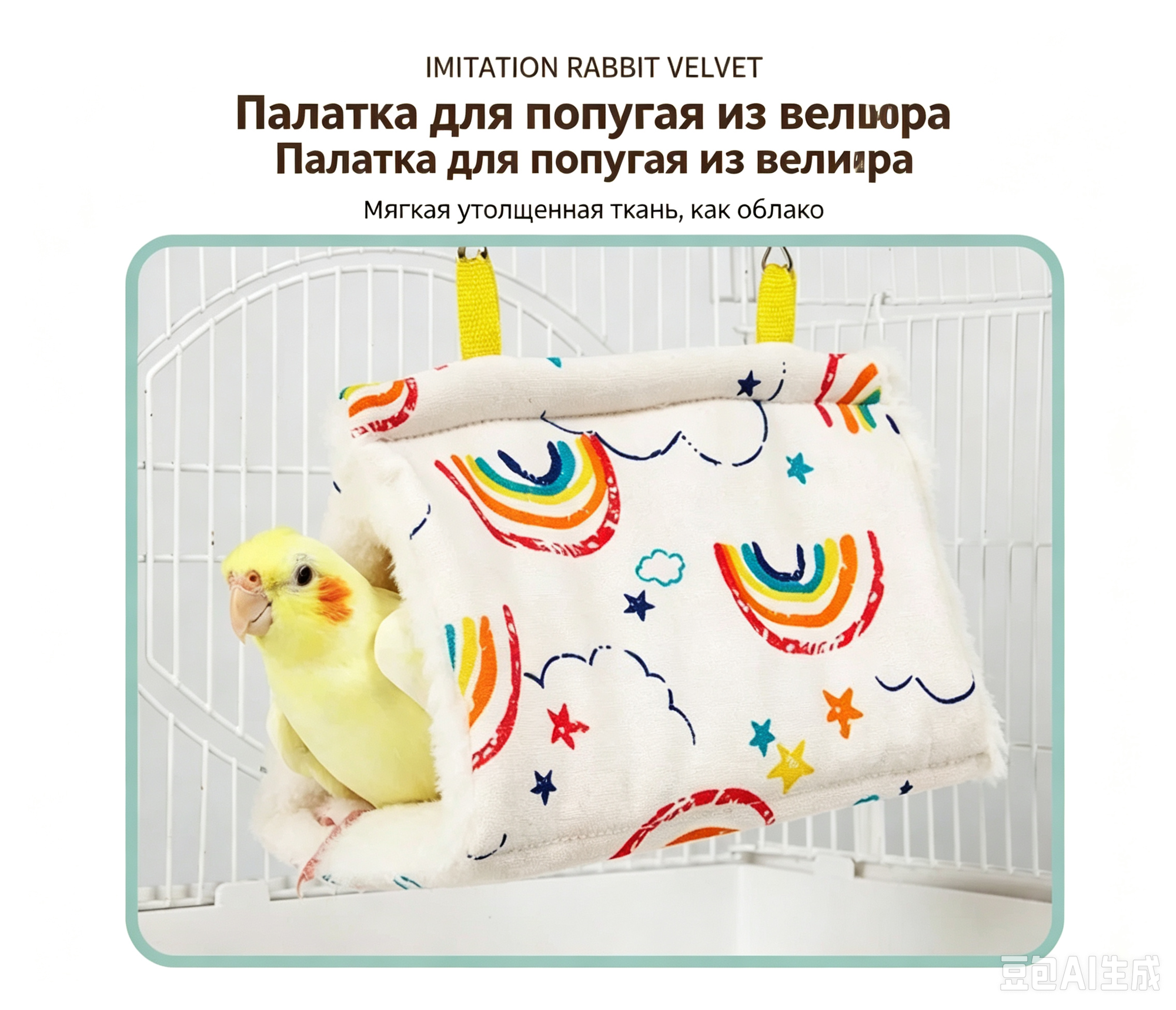 Теплая зимняя ватная лежанка для попугаев (для розовых, пиранх, волнистых попугаев), идеальное средство для