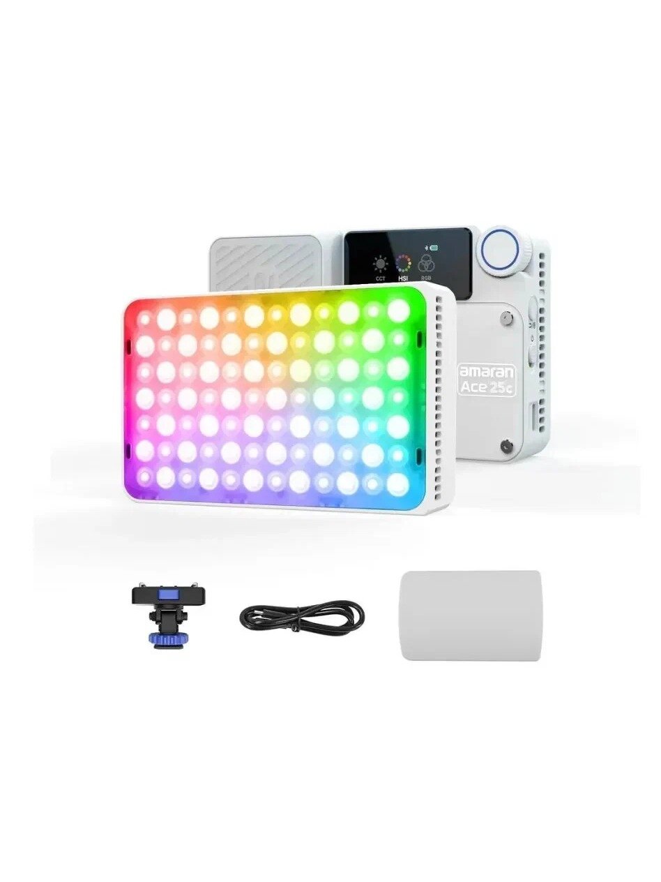 Полноцветная компактная светодиодная мини-подсветка для камеры Aputure amaran Ace 25c 2300K-10000K