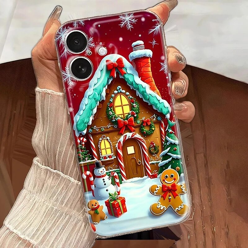 Новогодний Креативный Чехол Для Телефона В Виде Домика Из Печенья iPhone17 Pro Max, QPSC06-BA-T11950