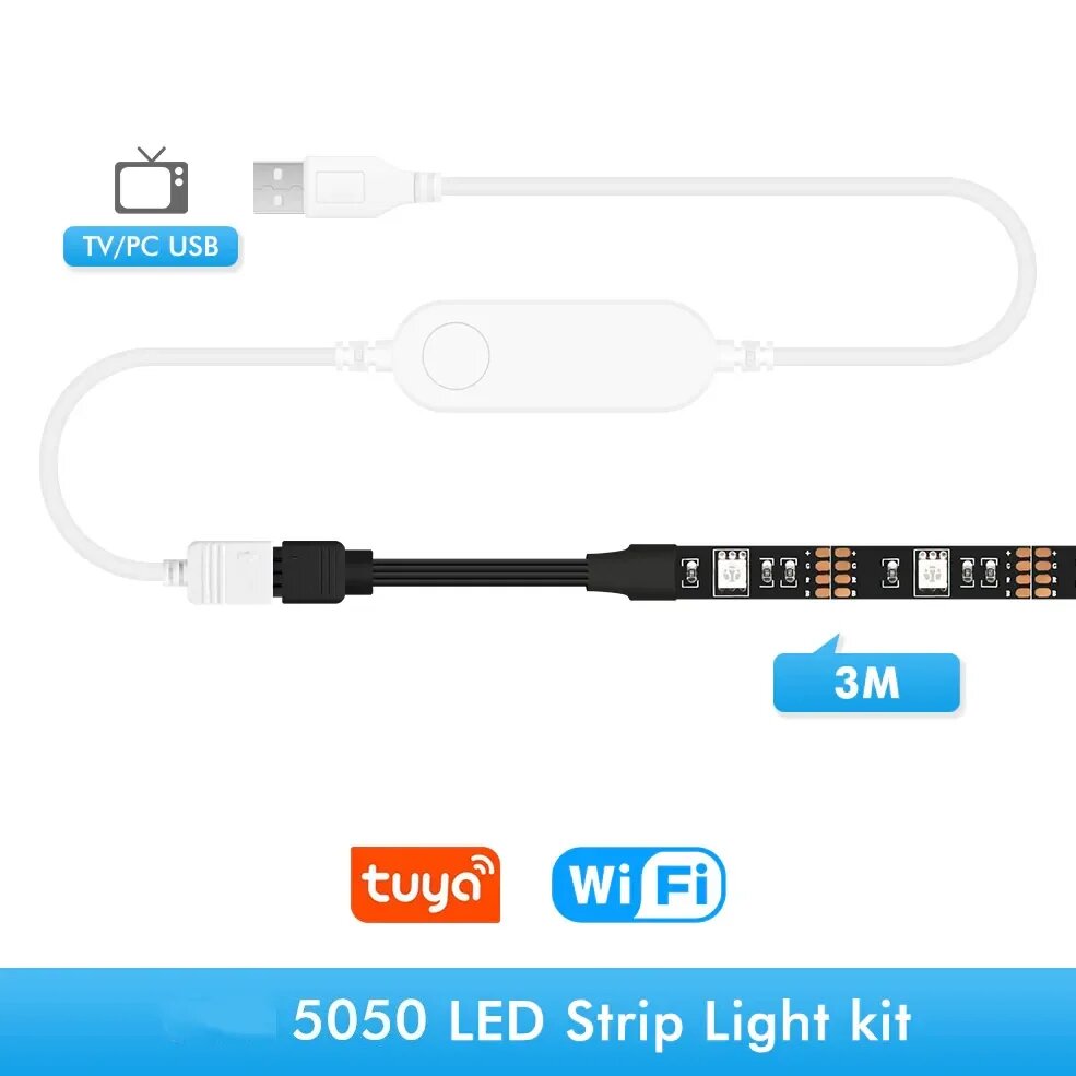 USB LED лента Excellux 3 Meter Kit RGB