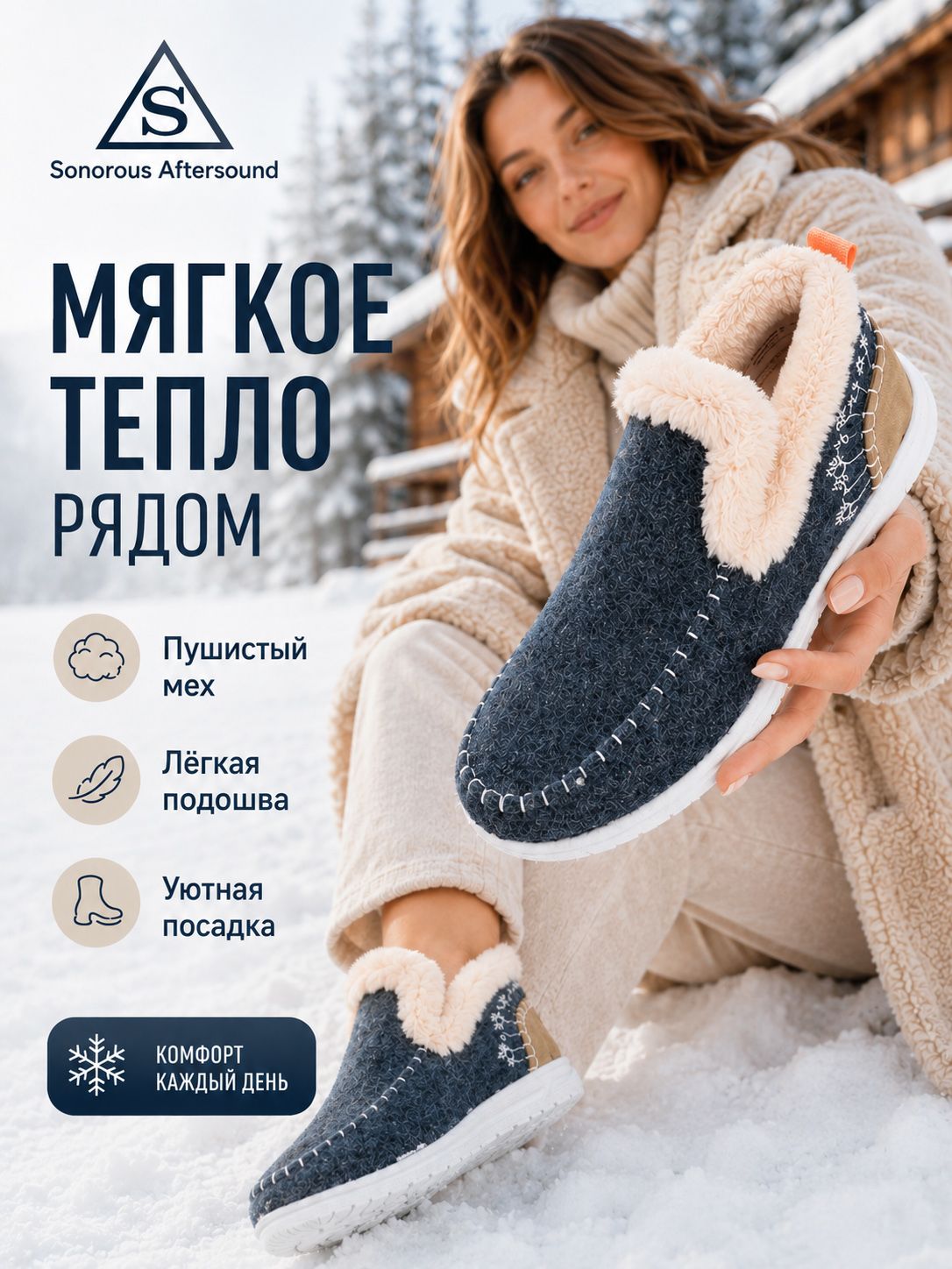 Дутики, Артикул: 5612908605, Страна бренда: Китай, Цвет: Синий бархат