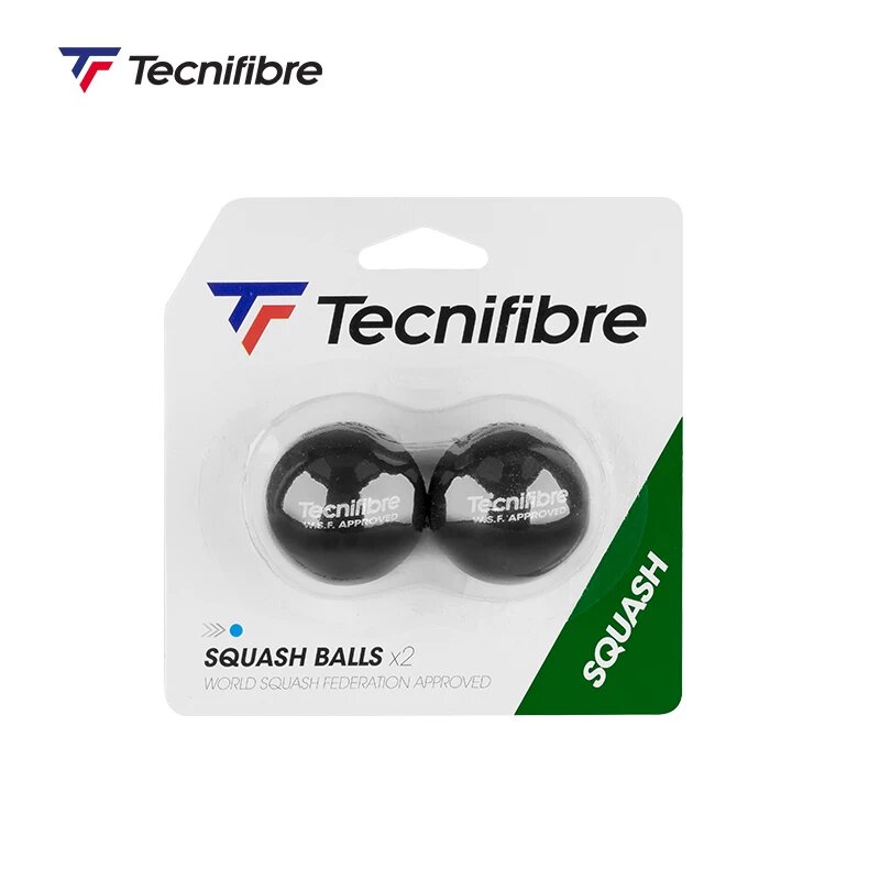 Шар для скуаш Tecnifibre с одиночной синей точкой, турнирная версия, 1 шар