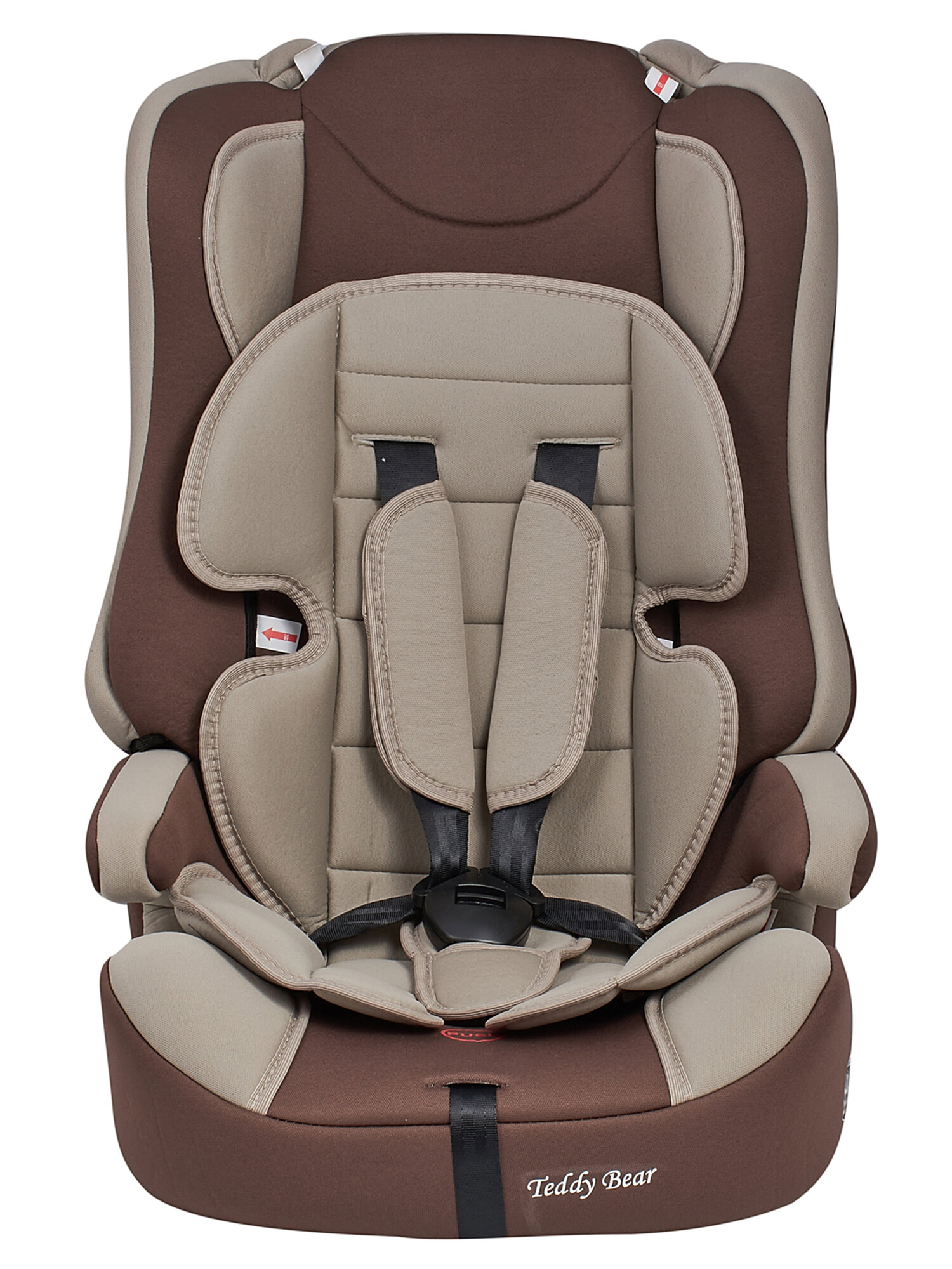 Автокресло бустер детское 9-36 кг Teddy Bear 513 RF, от 9 месяцев до 12 лет, группа 1,2,3, с вкладышем, 55 beige-brown