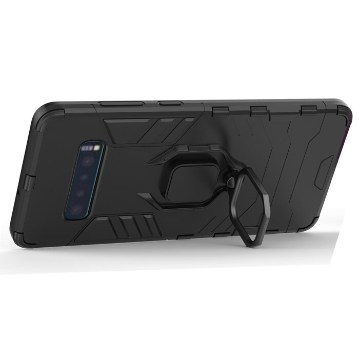 Противоударный чехол с кольцом Panther Case для Samsung Galaxy S10 Plus черный