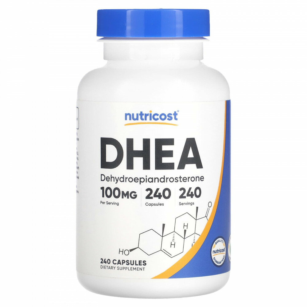 Nutricost DHEA, дгэа, 100 мг, 240 капсул из США