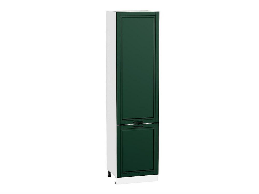 VVT Шкаф пенал с 2-мя дверцами Дублин Белый, Special Green, 2340, 600 В*Ш*Г 2336*600*574, фасад МДФ Special Green, корпус Белый Special Green