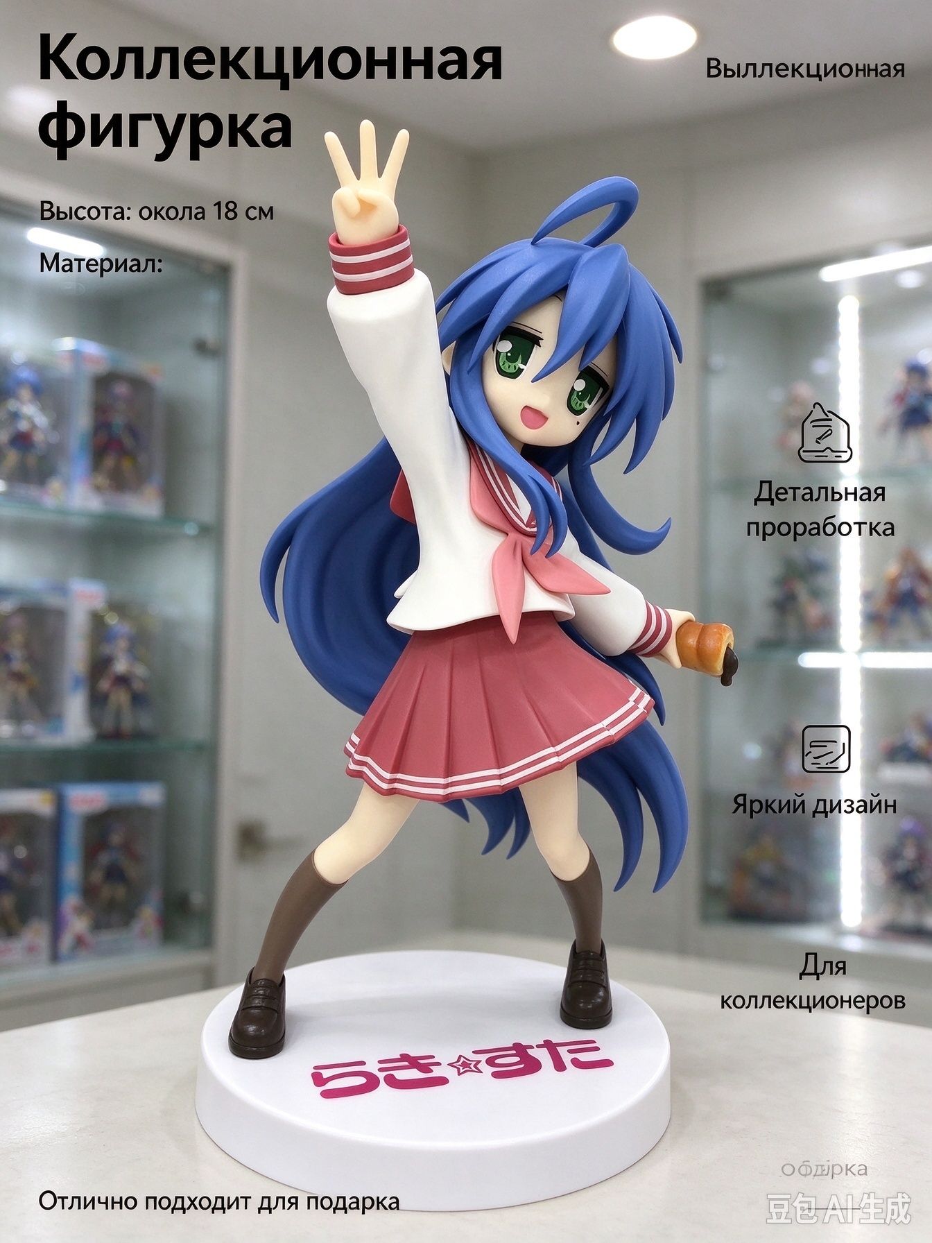 Аниме фигурка Lucky Star Izumi Konata 17cm, Детские товары → Игрушки и игры → Фигурки и аксессуары