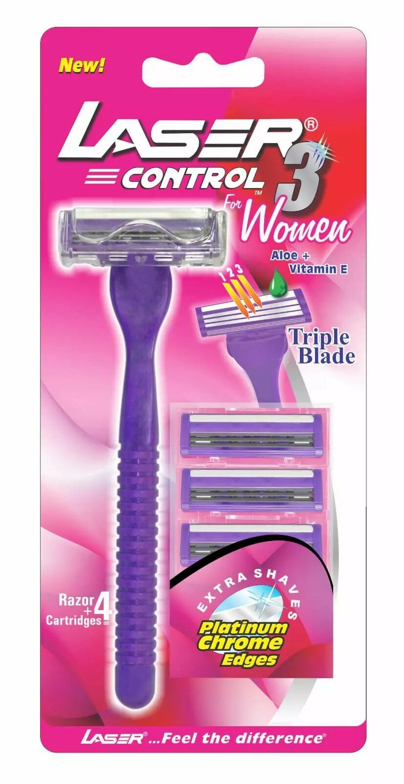 Женская бритва LASER control 3 Women с 4 сменными кассетами