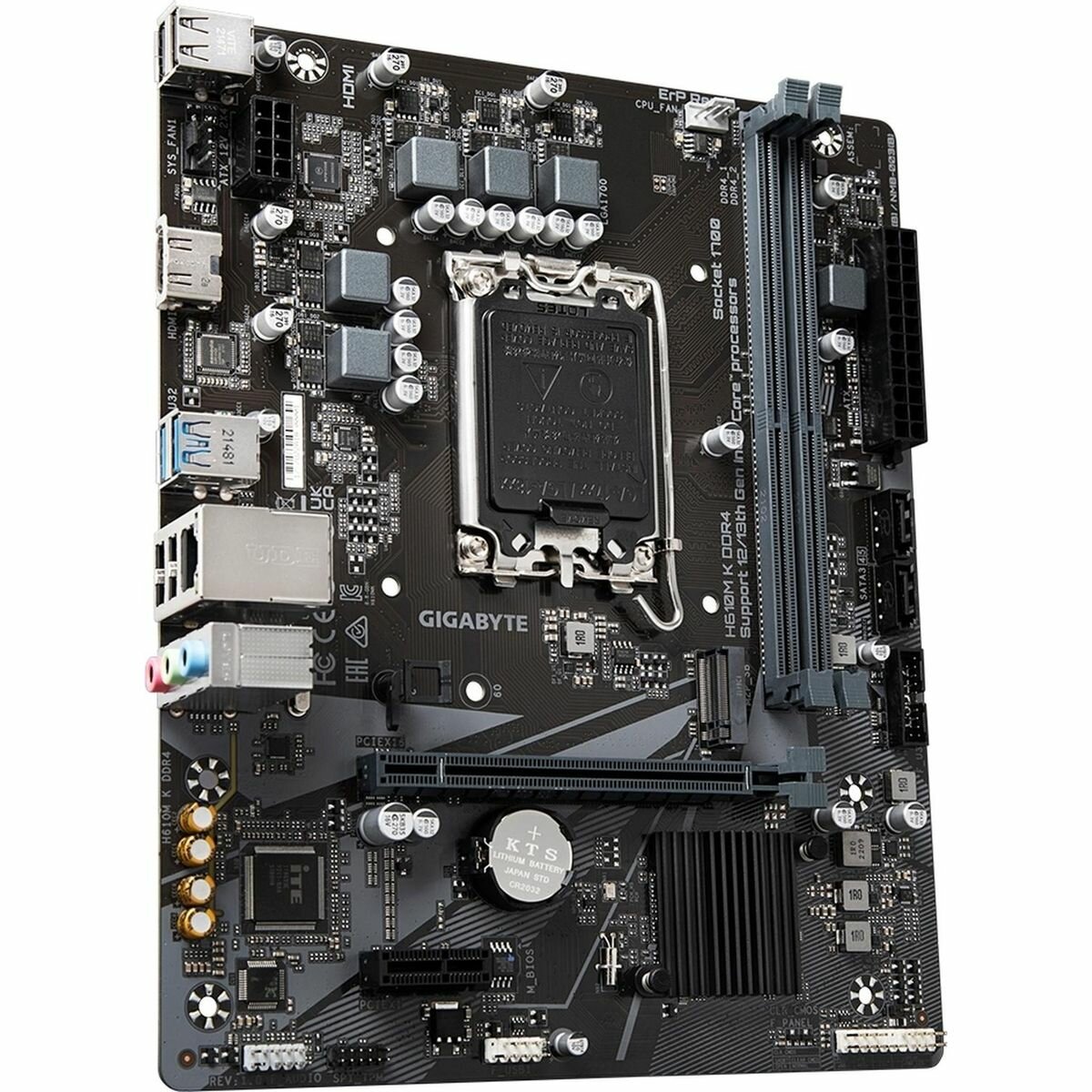 Материнская плата Gigabyte H610M K DDR4, s1700, H610, 2xDDR4, mATX (2463900)