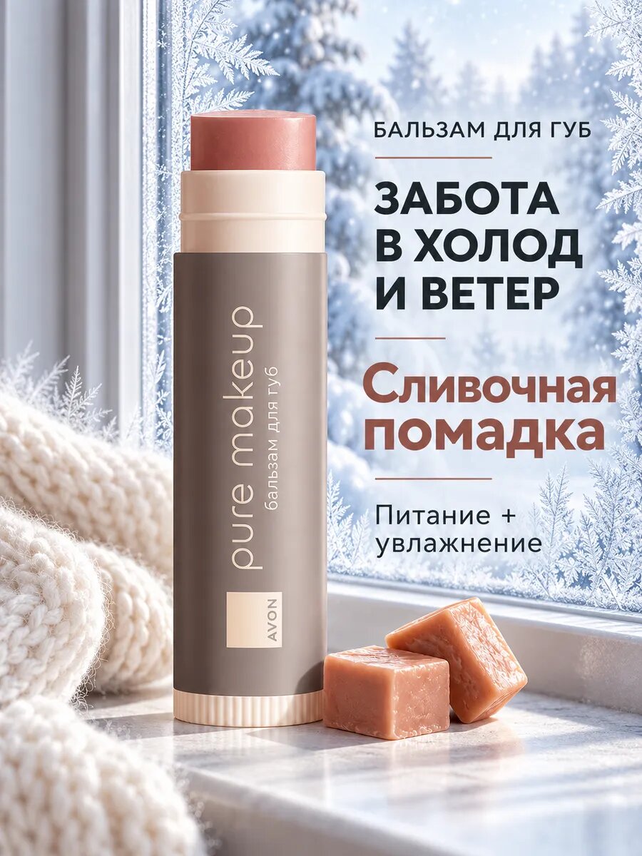 Бальзам для губ Pure Makeup Сливочная помадка