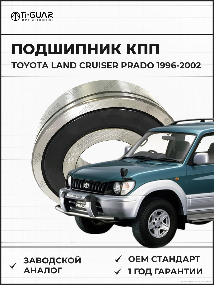 Подшипник КПП TI-GUAR TG9036335033 Тойота Ленд Крузер Прадо 1996-2002 RZJ90 RZJ95L RZJ95R Марк II 1996-2000 GX1000 GX100 35*80*23