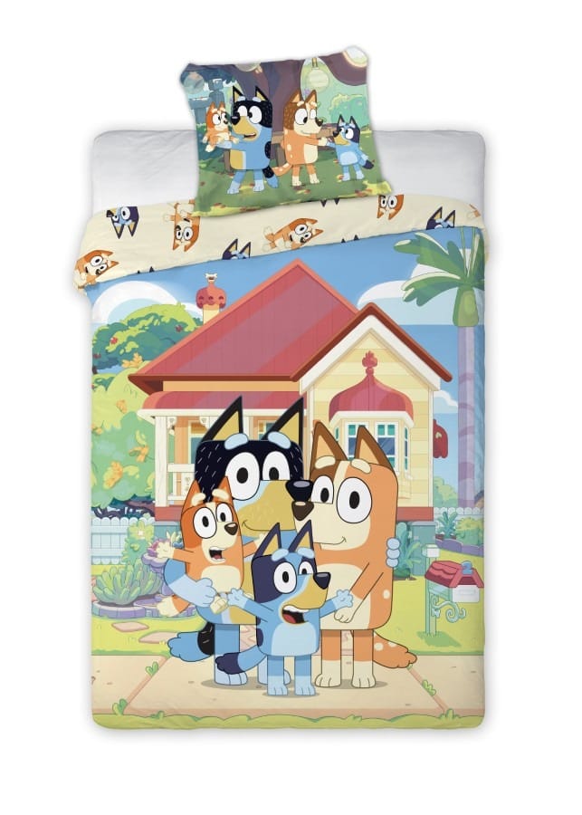 Комплект постельного белья Bluey, разноцветный, 160x200 см, 70x80 см