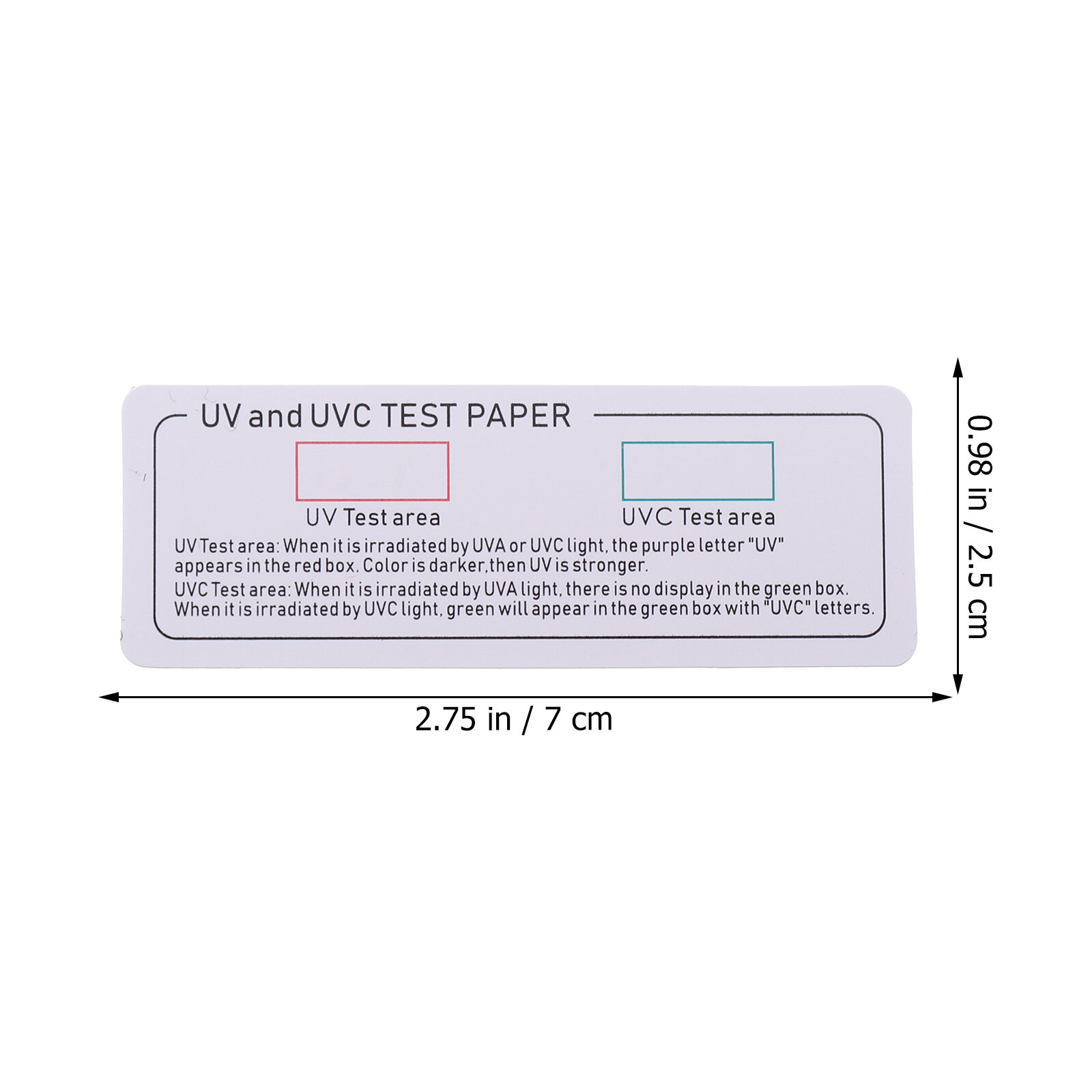 10 Шт Тестовые Полоски Для УФ Облучателей Карты Изменения Цвета 7X2.5Cm