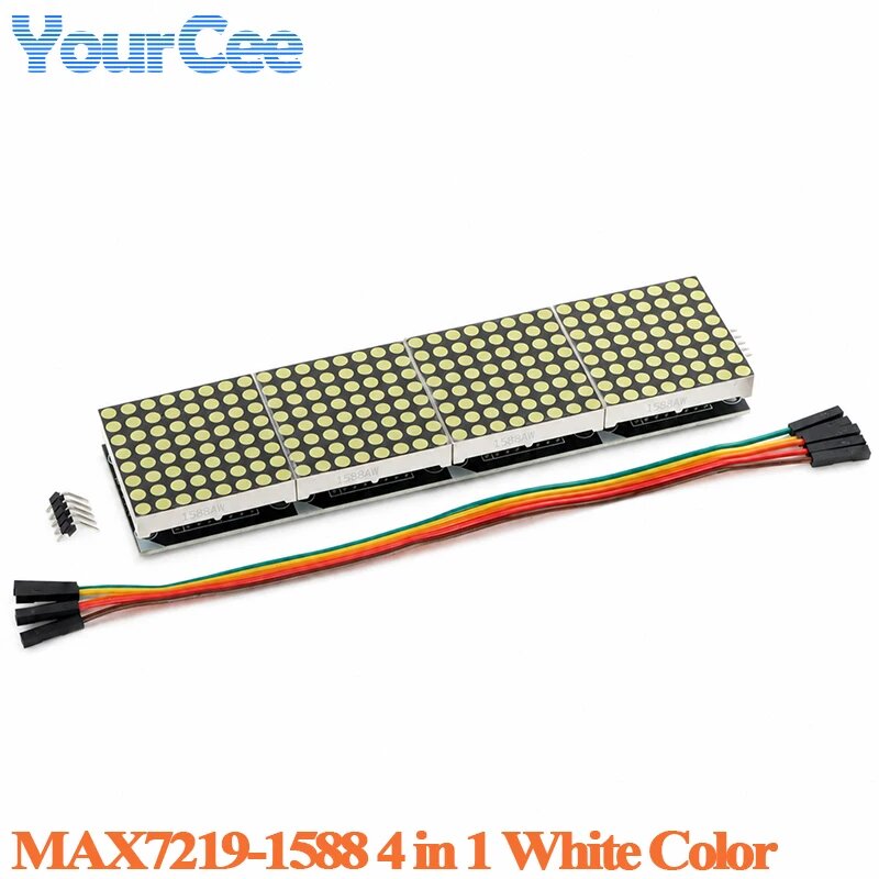 Модуль светодиодной матрицы MAX7219 1X4 Dot Matrix White