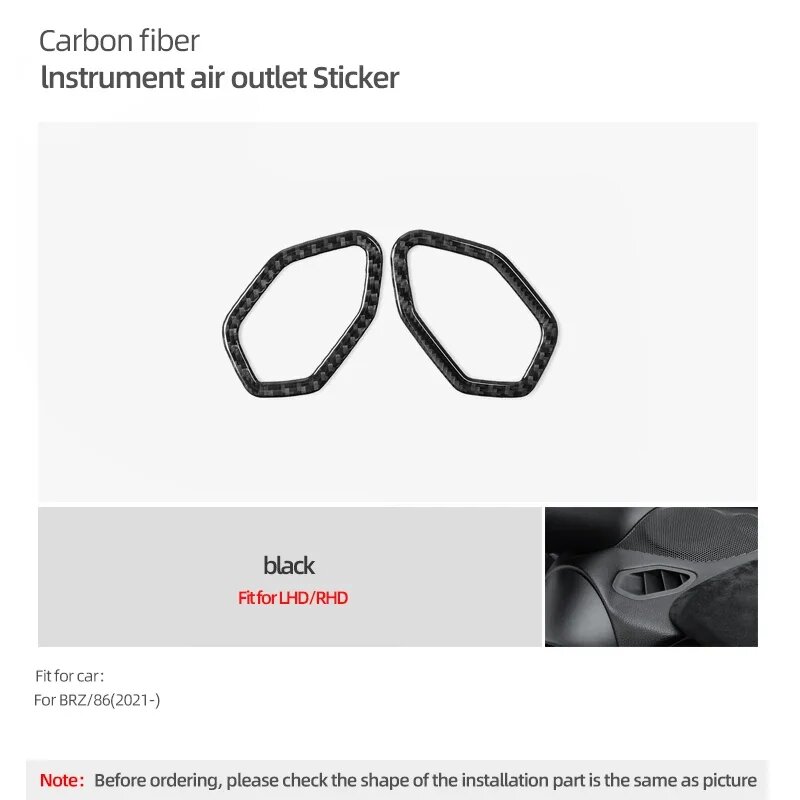 Углеродное волокно для Subaru BRZ/Toyota GR86 2021-приборное отверстие для Carbon Fiber Black